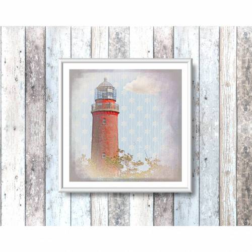 Ostseeliebe, MÖWE - maritime Wanddeko Bild Shabby Chic