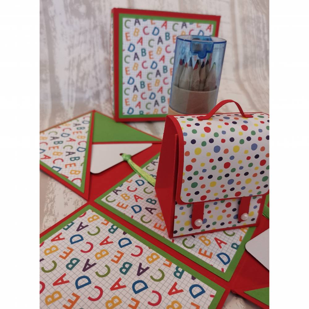 Explosionsbox, Geschenkverpackung, Geschenkbox zur Einschulung
