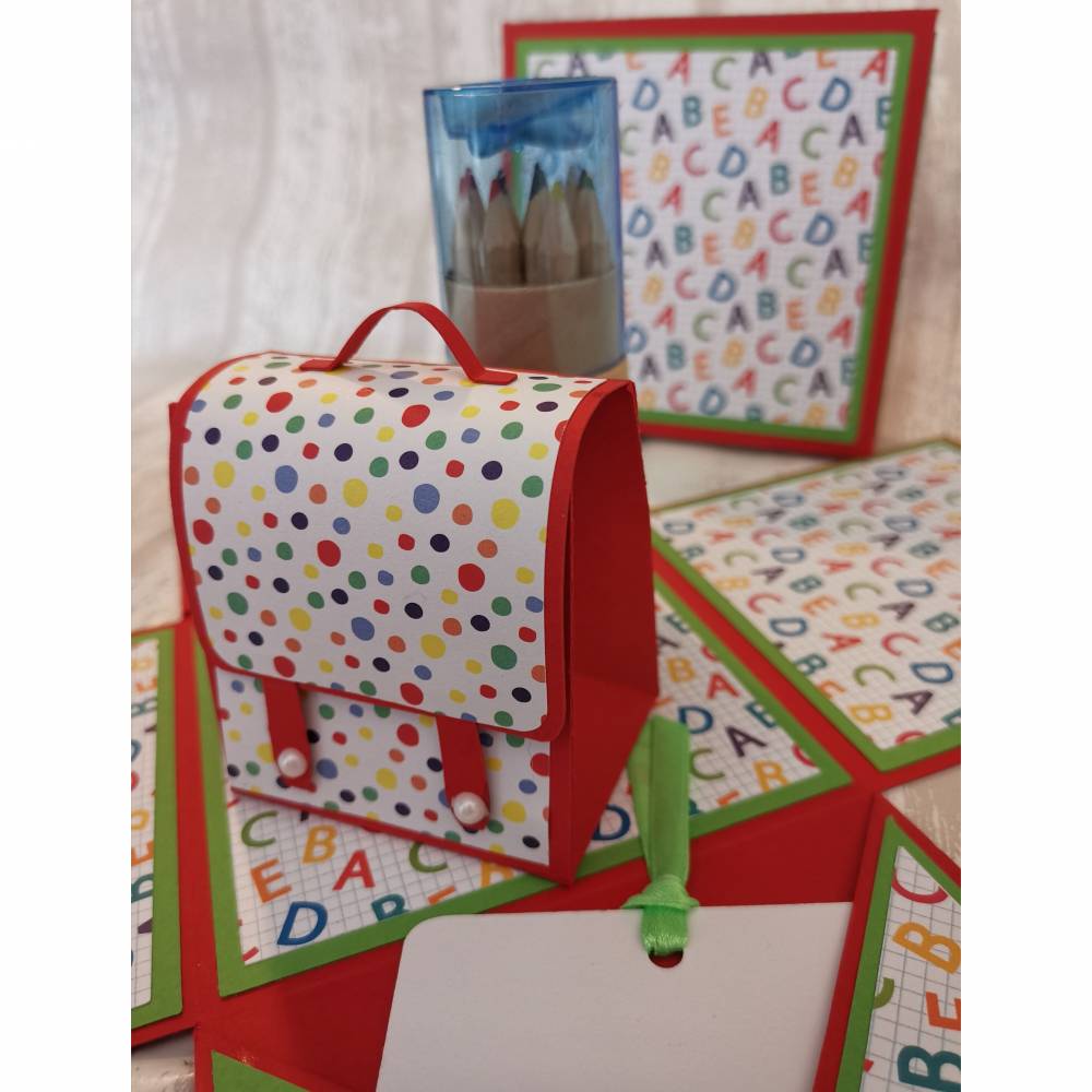 Explosionsbox, Geschenkverpackung, Geschenkbox zur Einschulung