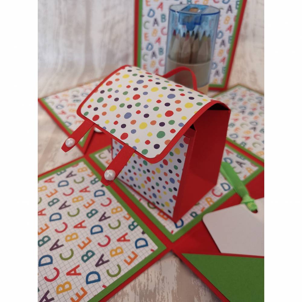 Explosionsbox, Geschenkverpackung, Geschenkbox zur Einschulung