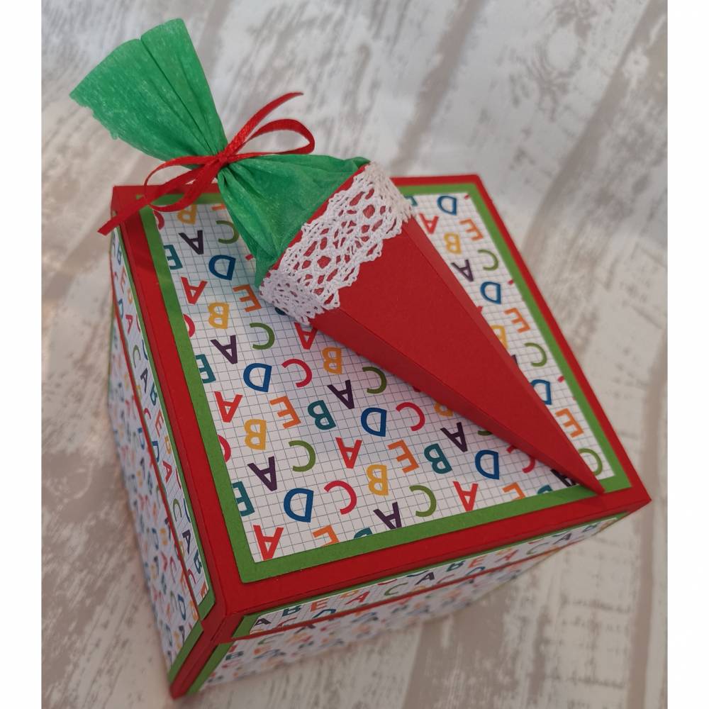 Explosionsbox, Geschenkverpackung, Geschenkbox zur Einschulung