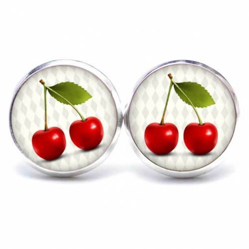 Black and White Loop Ohrstecker, Fimo