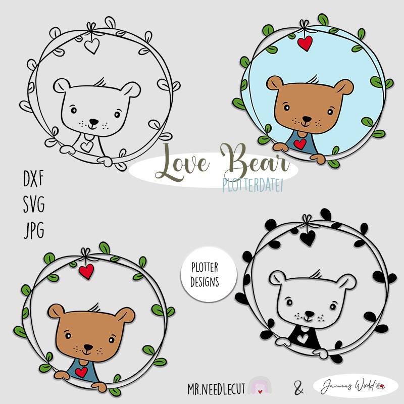 Plotterdatei Janeas World Love Bear