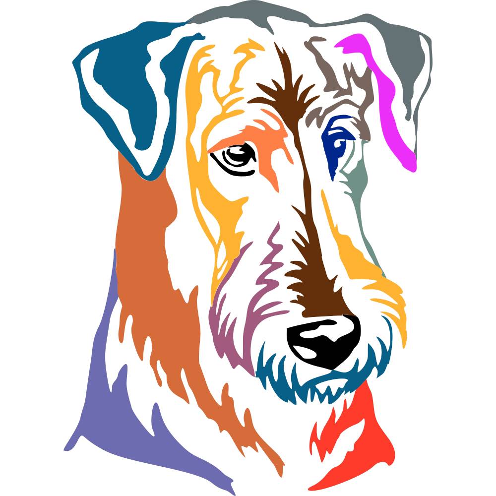 Plotterdatei Airedale Terrier, gsp, svg, eps