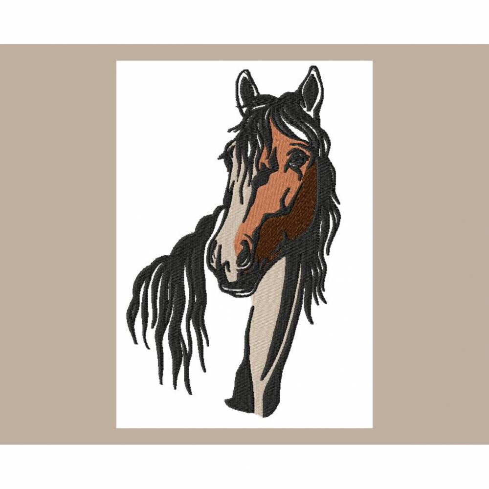 Stickdatei Pferdekopf 121x200 mm