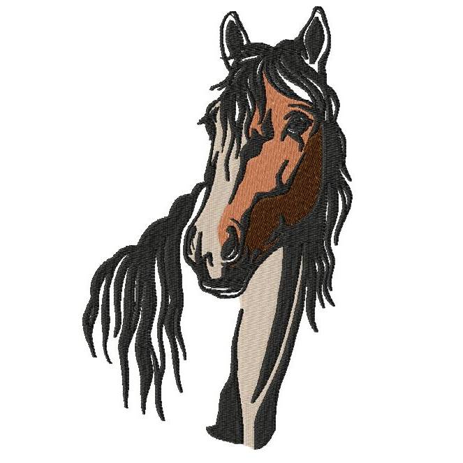 Stickdatei Pferdekopf 121x200 mm