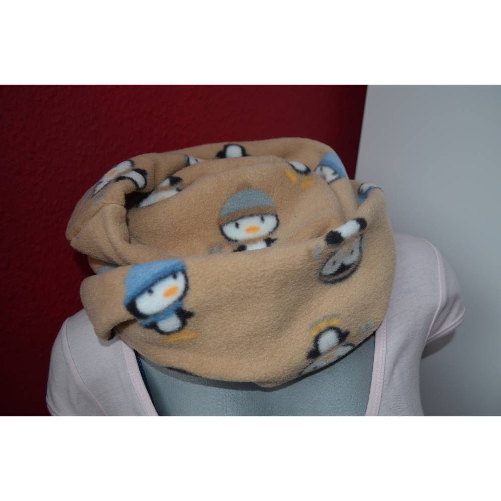 Kuschel Loop Pinguin Fleeceloop Schlauchschal