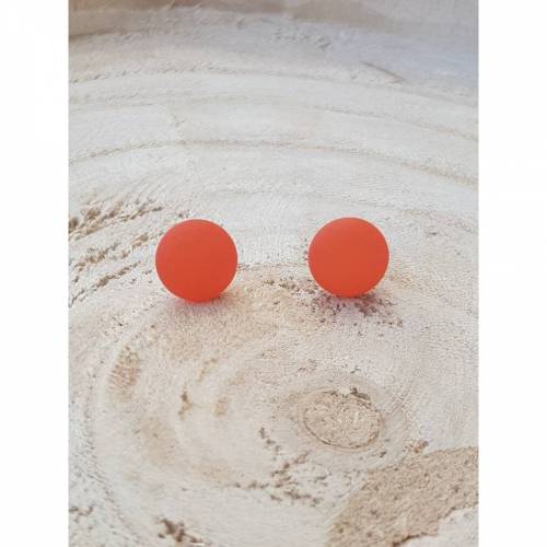 Black and White Loop Ohrstecker, Fimo