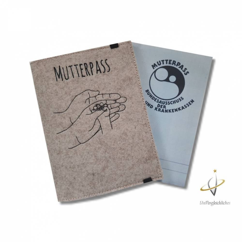 Hülle für den Mutterpass personalisierbar Mutterpasshülle OneLine ...