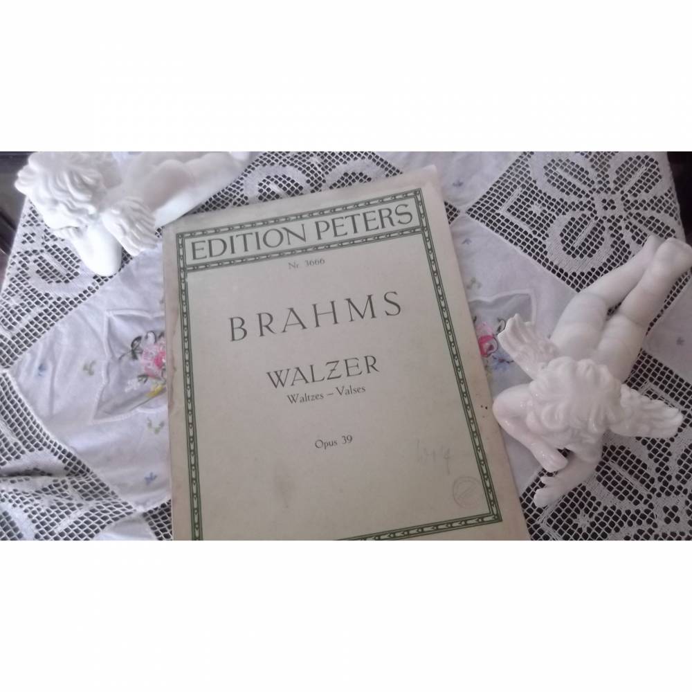 shabby Notenheft "Brahms Walzer" Vintage Klassik