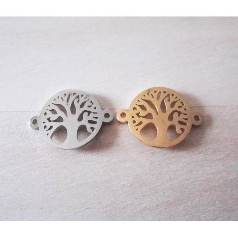 Verbinder " Baum des Lebens" aus Edelstahl 2 Farben zur