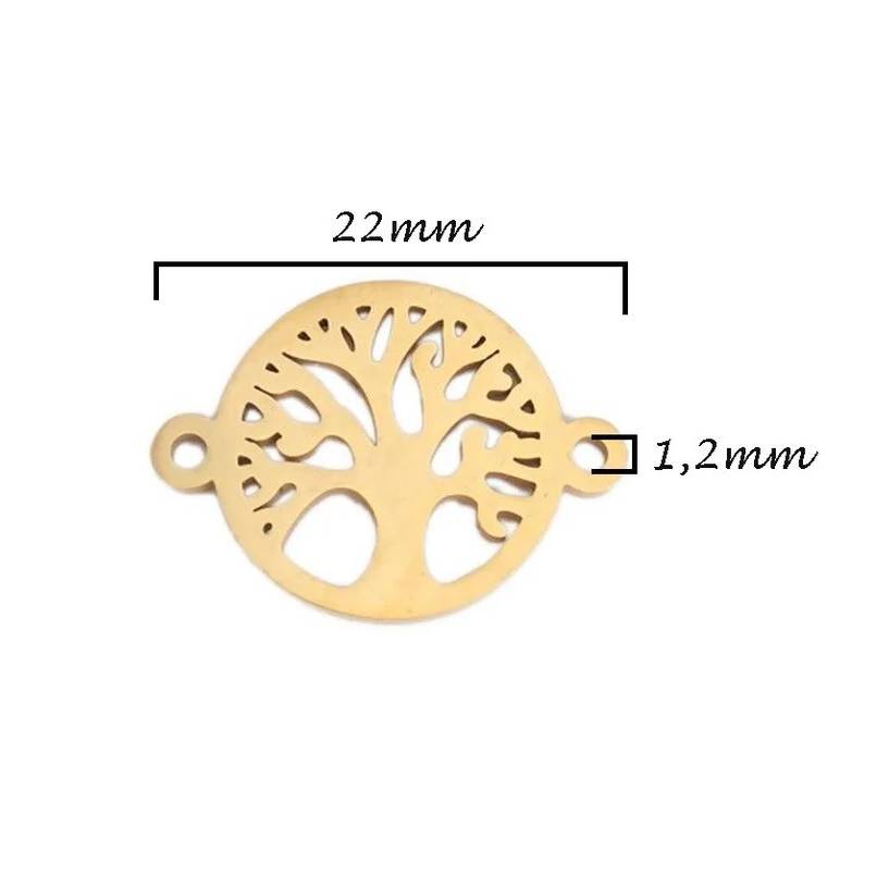 Verbinder " Baum des Lebens" aus Edelstahl 2 Farben zur Auswahl