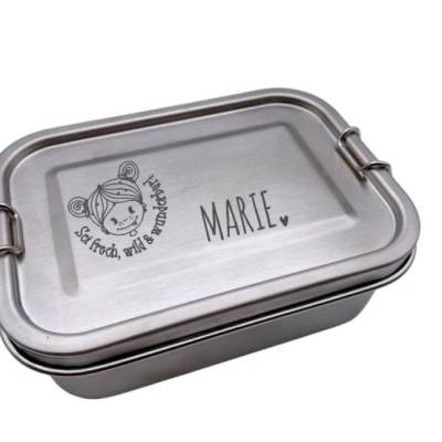 Brotdose personalisiert Kind Maus Edelstahl