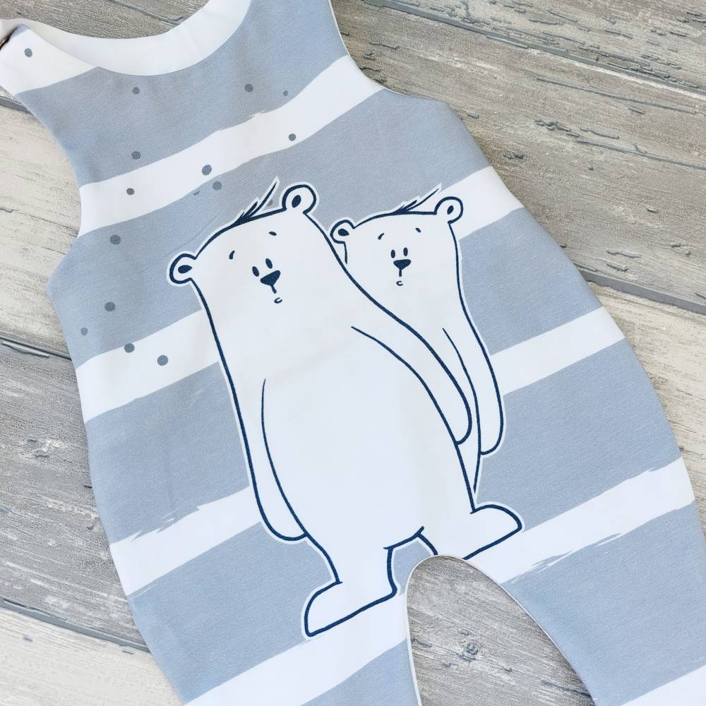 Baby Strampler Jersey Bären Größe 56
