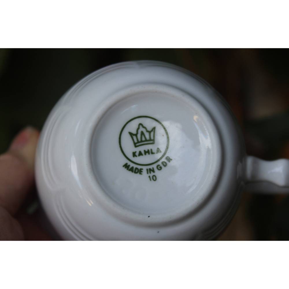 Kaffeetasse Rosendekor Kahla Porzellan 60er 70er Jahre DDR