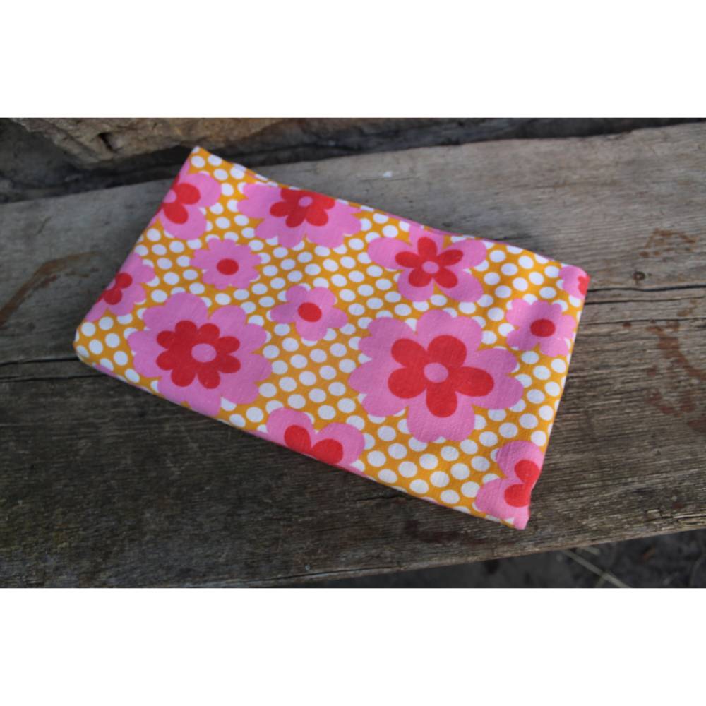 1 Pop Art Kissenbezug Prilblumen orange rosa 70er Jahre DDR