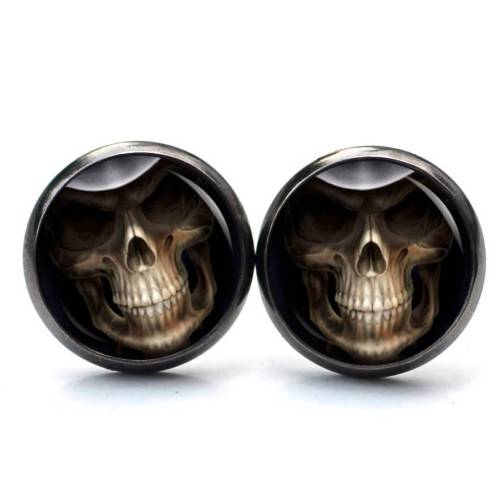 Black and White Loop Ohrstecker, Fimo