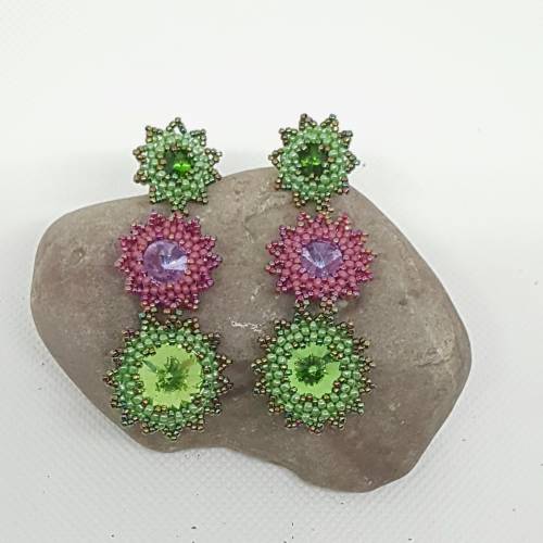 Black and White Loop Ohrstecker, Fimo