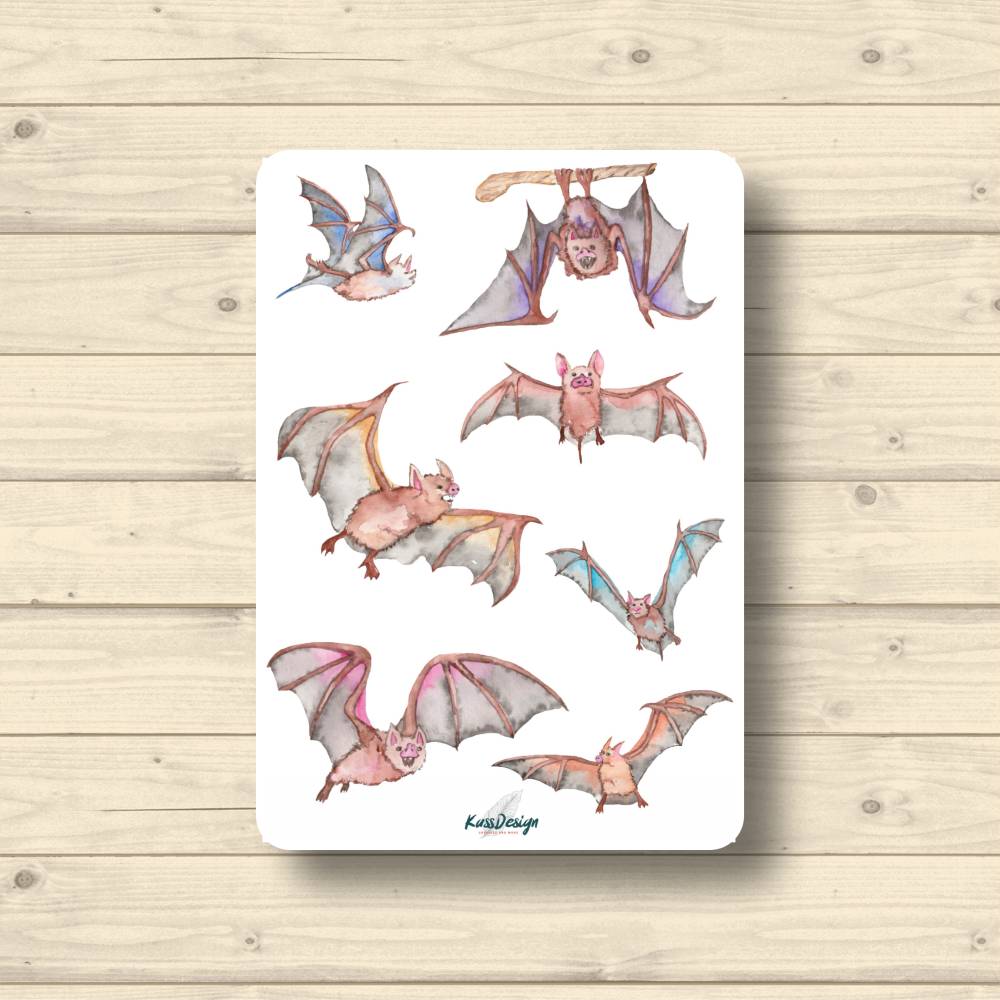 Sticker Sheet, Fledermäuse, Aufkleber Planner Stickers,
