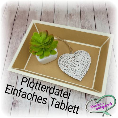 Plotterdatei Romantic Tablett Set