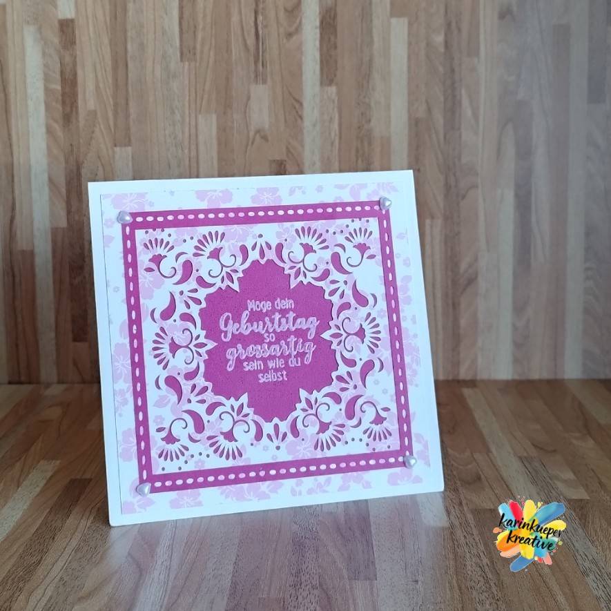 Plotterdatei Quadratische Karte mit Geschenkbox SVG & DXF