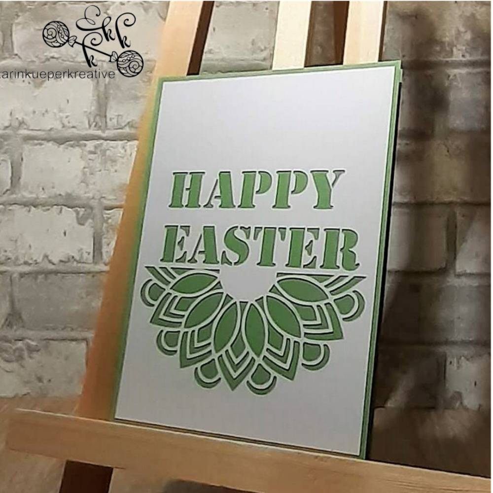 Plotterdatei Happy Easter Kartenaufleger 1 u 2