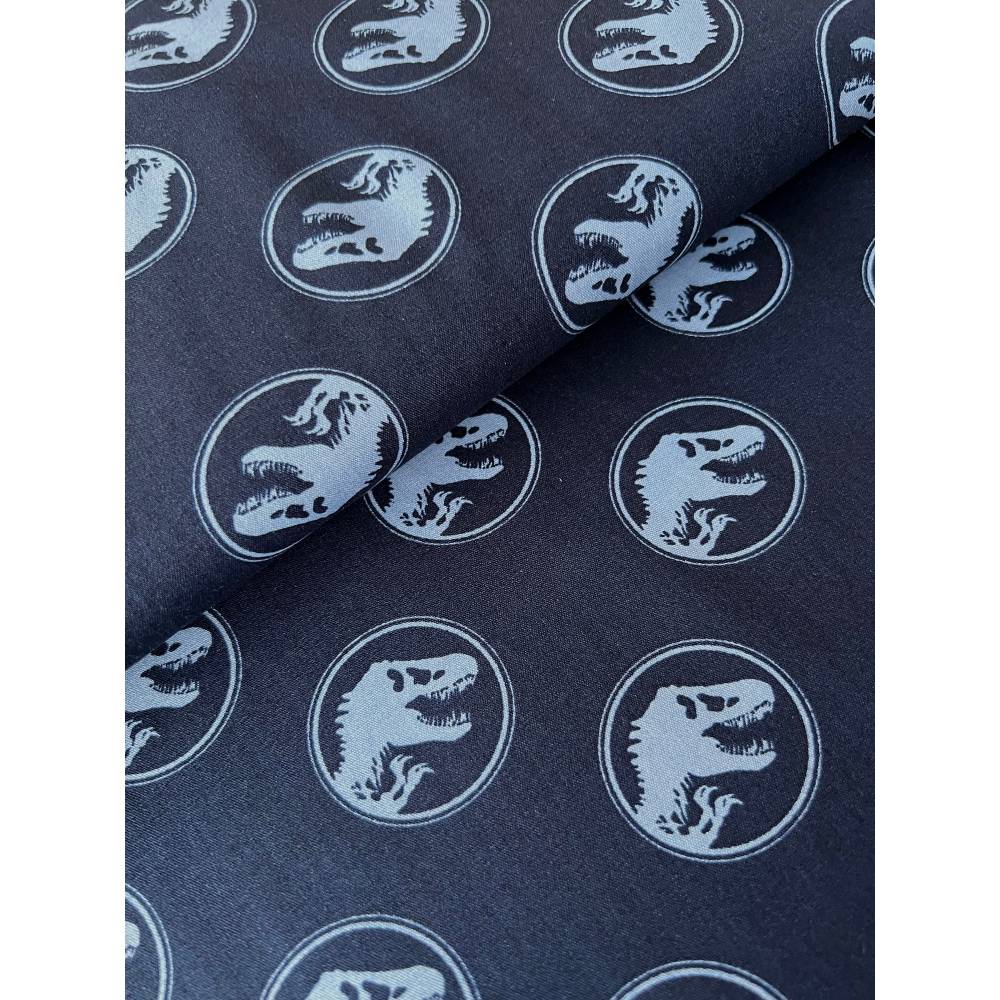 Baumwolle/Webware Dinosaurier blau