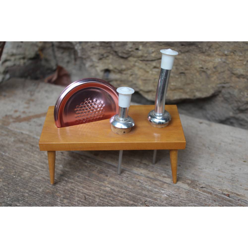DDR Bar Set Untersetzer Schnaps Likör Ausgießer Midcentury 60er Jahre