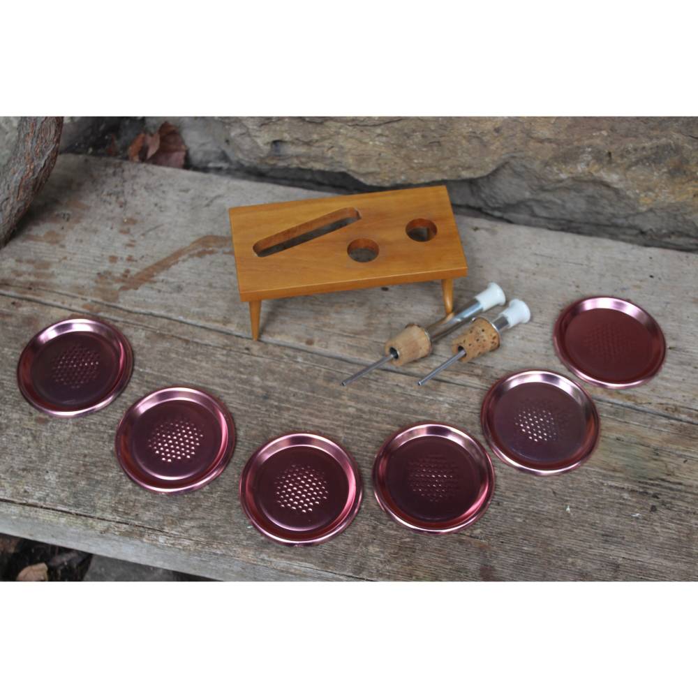 DDR Bar Set Untersetzer Schnaps Likör Ausgießer Midcentury 60er Jahre