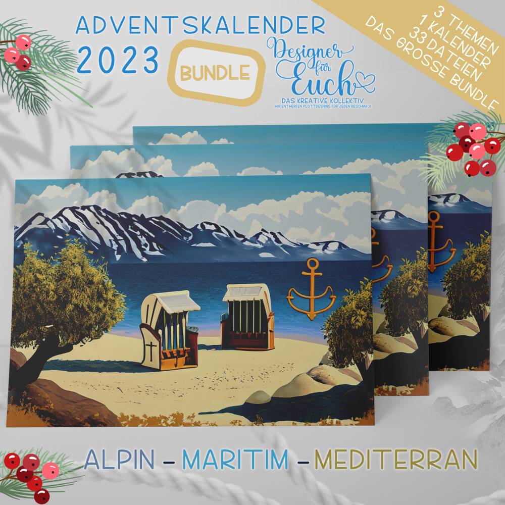 Plotterdateien-Adventskalender Bundle von Designer für Euch
