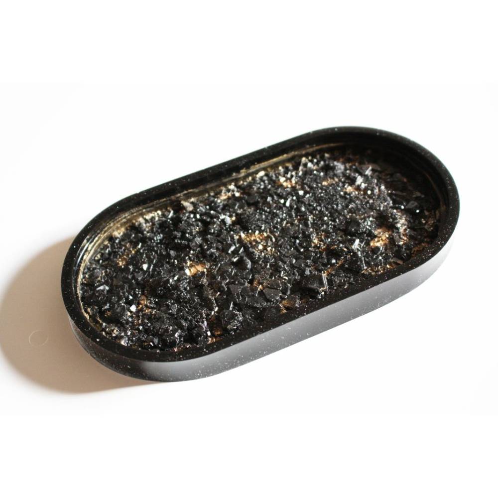 Schmuckschale/Ablageschale "Schwarz/Gold"- resinart