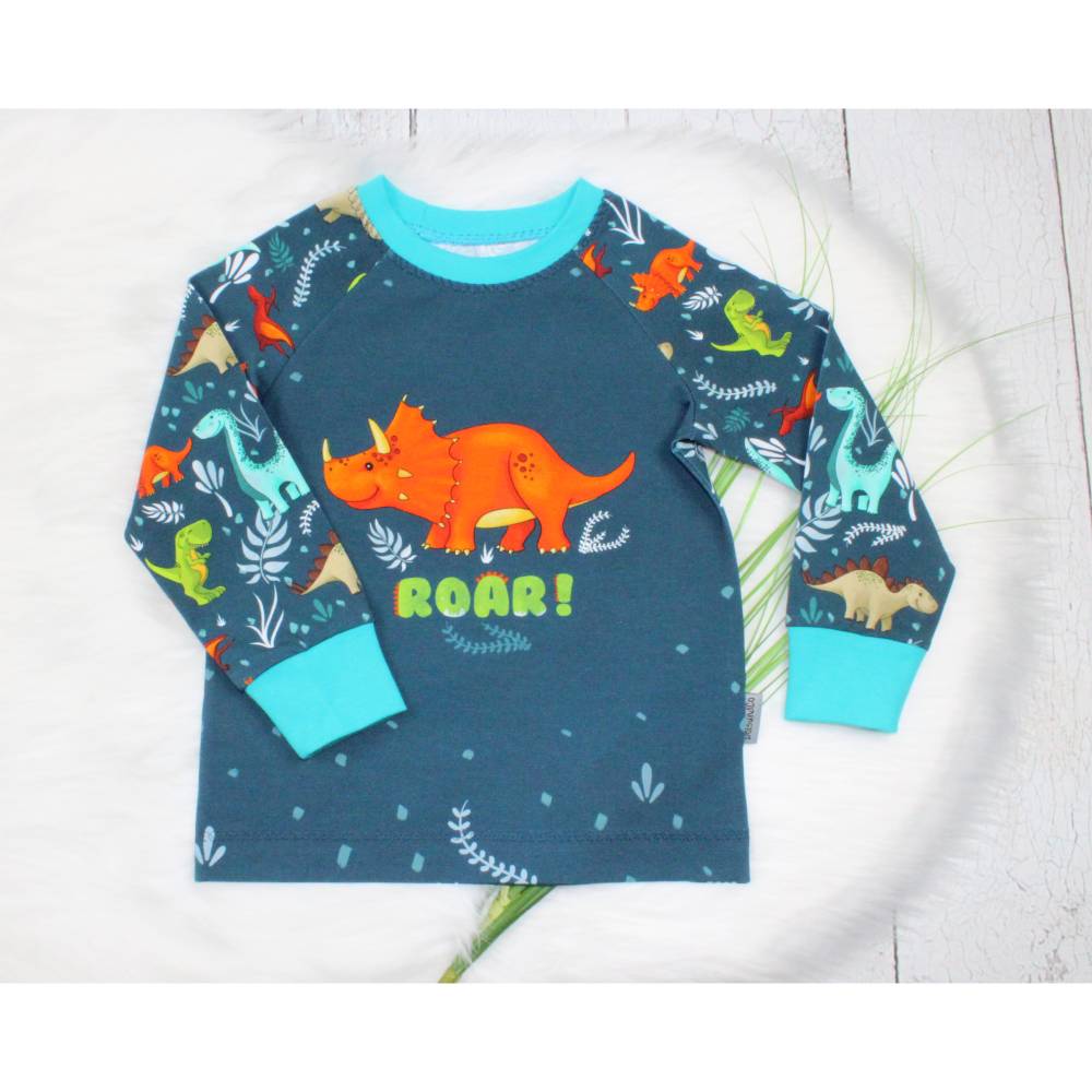 Langarmshirt | Longsleeve | Dinofreunde | Triceratops | Dino