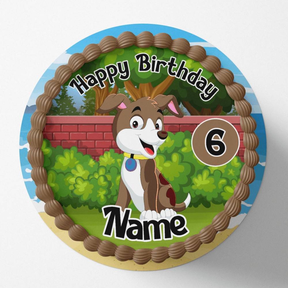 Tortenaufleger Tortendeko Hund Geburtstag personalisiert Kind