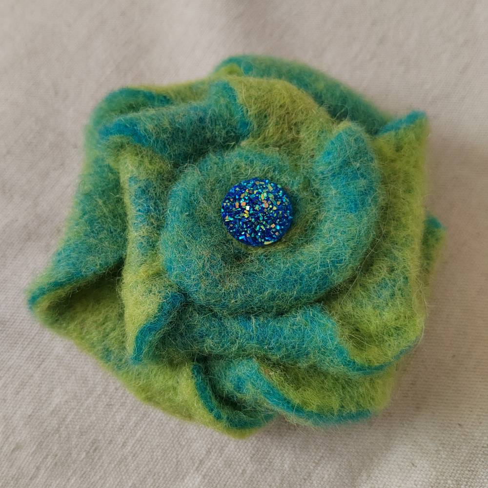 Brosche Filzblume Rosa Button Anstecker Pin Blume Filz Geschenk