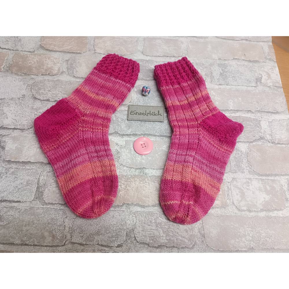 Kindersocken für Mädchen in pink Größe 30/31