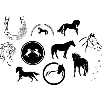 Pferde Bundle Plotterdatei - SVG Download Datei - Plotterdatei