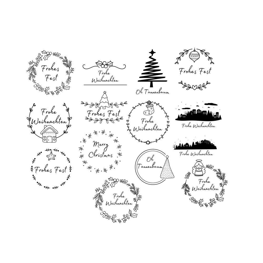 Frohe Weihnachten Bundle - Plotterdatei - SVG Download Datei
