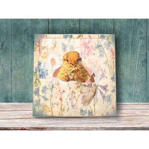 HASE Waldtiere Wandbild auf Holz Leinwand Fineartprint Wanddeko